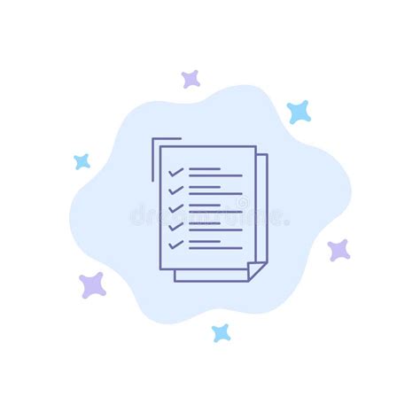 Checklist To Do List Work Task Notepad Blue Icon On Abstract Cloud