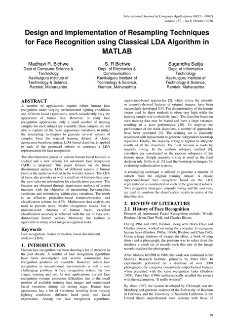 Pdf Design And Implementation Of Resampling Techniques For Face