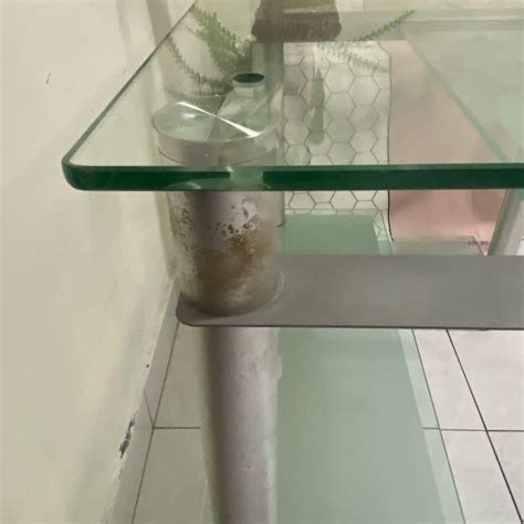 Defect Glass Computer Tablestudy Table Desk Furniture And Home Living