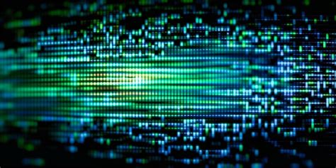 Premium AI Image An Abstract Blue And Green Blurred Background Of Code