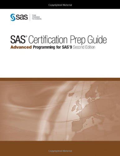 Sas Certification Prep Guide Advanced Programming For Sas 9 9781607640448 Computer Science