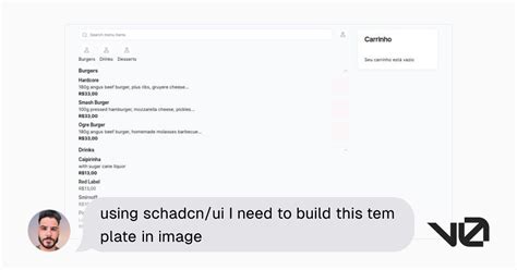 Using Schadcnui I Need To Build This Template In Image A Shadcnui