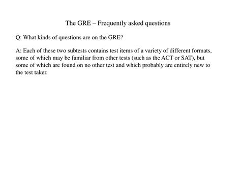 PPT The GRE Revised Test PowerPoint Presentation Free Download ID 9341065