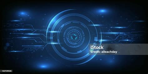 블루 미래 배경의 벡터 일러스트레이션 디지털 기술 개념 0명에 대한 스톡 벡터 아트 및 기타 이미지 0명 Cpu 가상현실 Istock