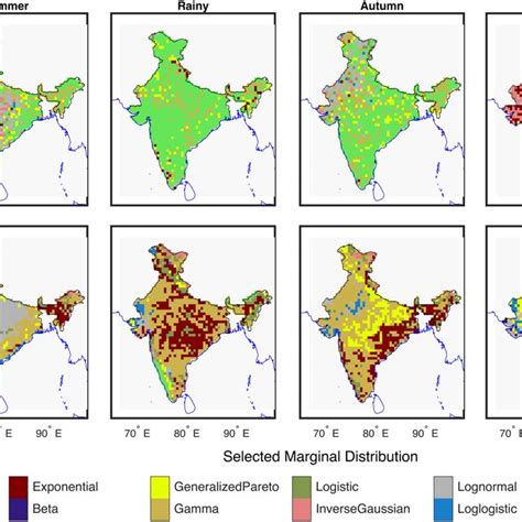 Spatio‐temporal Distribution Of Selected Best‐fit Marginal Distribution