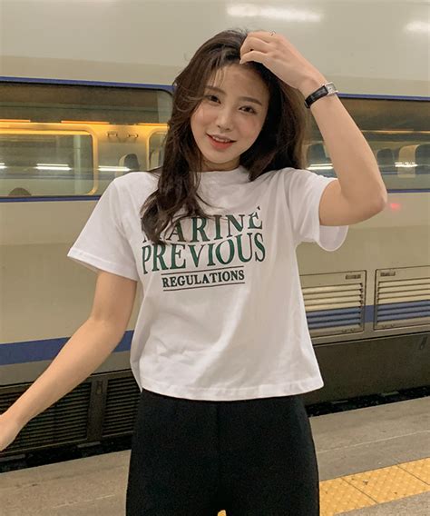 메이글 당일발송🚚 마린 크롭 티셔츠 3 Color한정판매