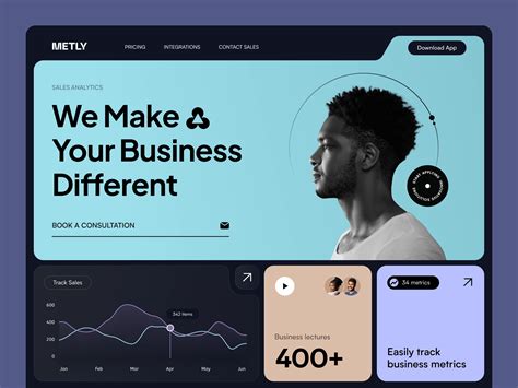 Metly Web Site Design Landing Page Home Page Ui Web Layout Design