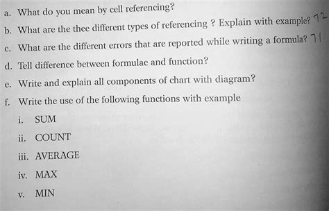 Solved What Do You Mean By Cell Referencing What Are The Three