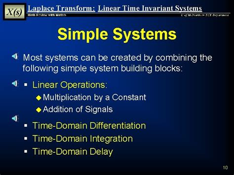 Math Review With Matlab Laplace Transform Application Linear