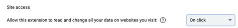 Chrome Extension Permissions On Click By Default Stack Overflow