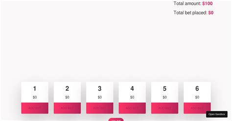 Dice Game Codesandbox