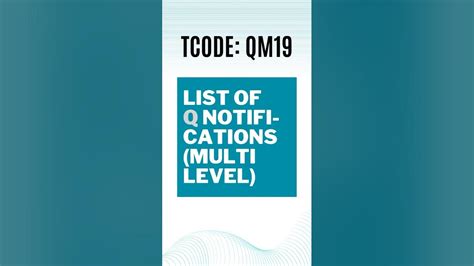 Quality Notifications Multi Level Report In Sap Qm Qm19 Shorts Sappp Sapqm Youtubeshorts