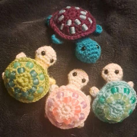 Beaded Fidget Turtle Crochet Pattern Beginner Friendly No Sew