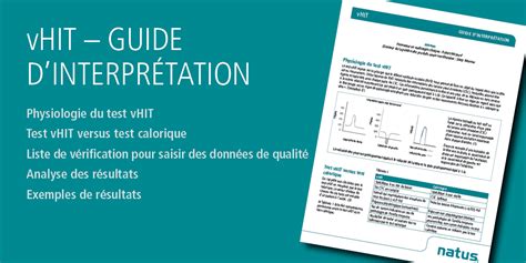 Guide Dinterprétation Du Test Vhit