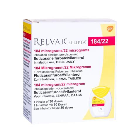 Buy Relvar Ellipta Asthma Inhaler Uk Meds