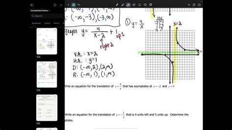 Alg2 3 7c Graphing Rationals Part 3 Youtube