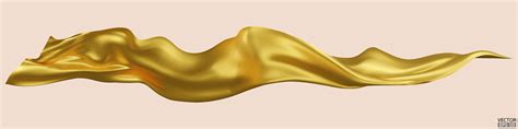 플라잉 골드 실크 직물 직물 깃발 배경입니다 매끄럽고 우아한 황금색 새틴 베이지색 배경에 격리되어 그랜드 오프닝 행사를 장식합니다 골드 커튼 3d 벡터 그림 0명에 대한