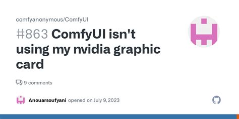 Comfyui Isnt Using My Nvidia Graphic Card · Issue 863