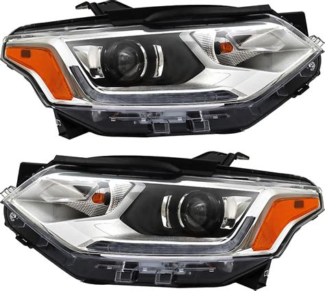 All Carb Headlights W Led Drl Hid For 2018 19 20 21 Chevy Traverse
