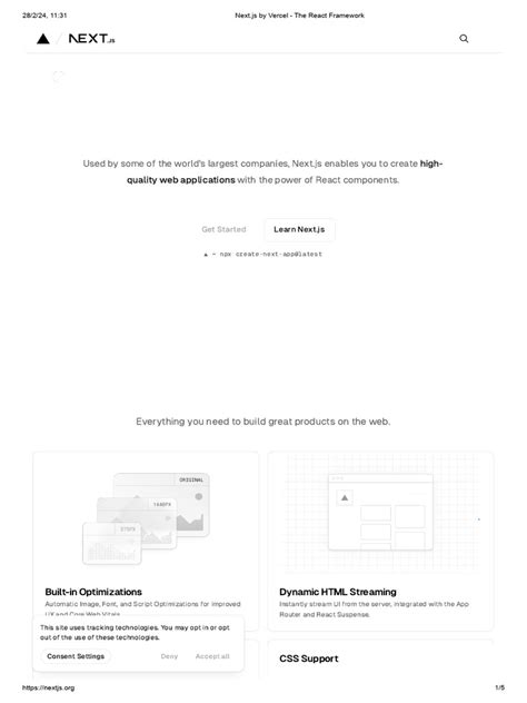 Next Js By Vercel The React Framework Pdf World Wide Web