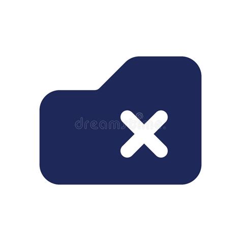 Delete From Folder Pixel Perfect White Linear Ui Icon For Dark Theme Stock Vector Illustration