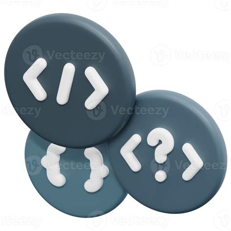 Coding Language 3d Render Icon Illustration 13368311 Png