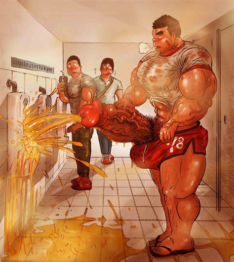 Rule 34 Balls Bara Bathroom Big Balls Big Penis Boner Erection Excessive Urine Huge Balls Huge