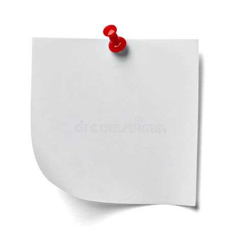Note Paper Push Pin Message Stock Photo Image Of Fastener Needle 107777948
