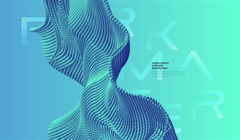 Abstract Background With Colorful Emitted Particle Line Wave Conceptual Element Design Template