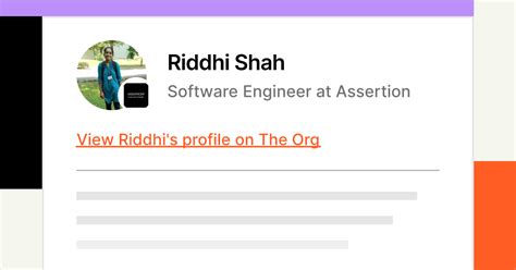 Riddhi Shah Software Engineer At Assertion The Org