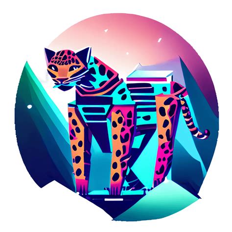Robot Leopard Graphic · Creative Fabrica