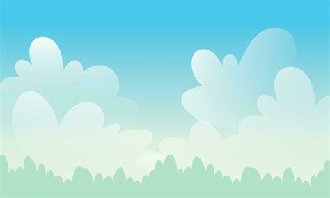 Vector Cloudy Sky Background In Flat Style 34333350 Vector Art At Vecteezy