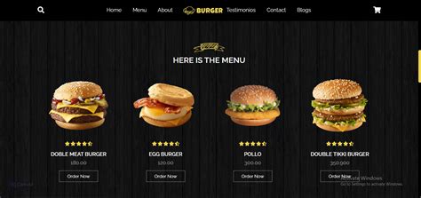 Github Codehacker Hubburger Website This Burger Selling Website Has