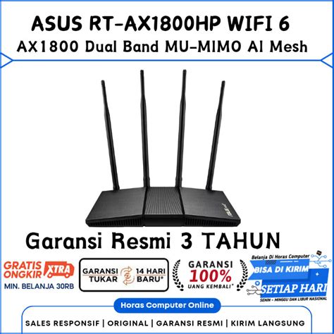 Jual Router Asus Rt Ax Hp Wifi Ax Dual Band Mu Mimo Ai Mesh App Jakarta Pusat