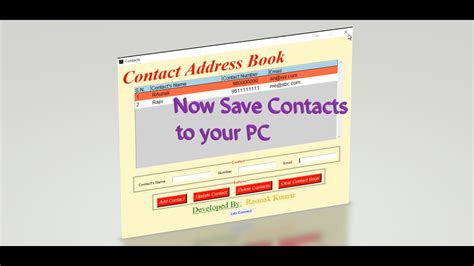 Add Contact Management System To Your Pc Pythongui Tkinter Youtube