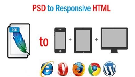 تحويل Psd الى Htmlcss ويكون متجاوب مع كل الشاشات 5 دولار للصفحة خمسات