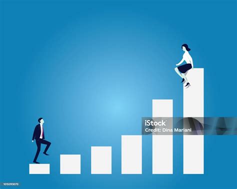 사업 대상 개념입니다 여자를 도달 하는 사다리를 등반 하는 사업 걱정하는에 대한 스톡 벡터 아트 및 기타 이미지 걱정하는 겨냥 계단 Istock
