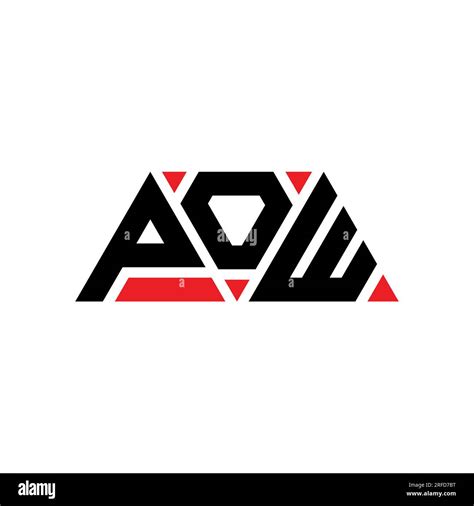 Pow Triangle Letter Logo Design With Triangle Shape Pow Triangle Logo