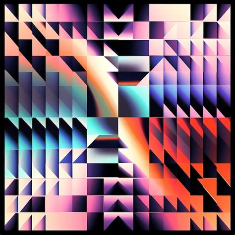 Premium Ai Image Geometric Modern Art Poster Or Pattern Art Square Rectangle Perspective
