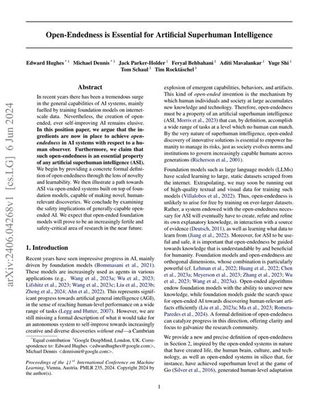 Nathan Benaich On Linkedin New Position Paper Drop From The Open Endedness Crew In London Edward…