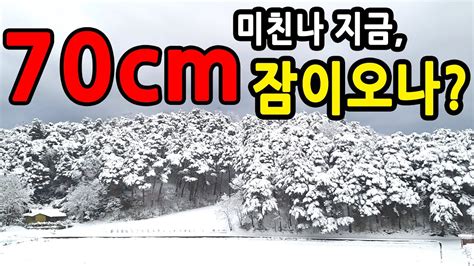 여기는 대한민국 강원도 강릉 역대급 대폭설 온세상이 하얗게 덮혔고 70cm는 기본이고 1m가 넘게 쌓인곳도 있고 양양 속초에도