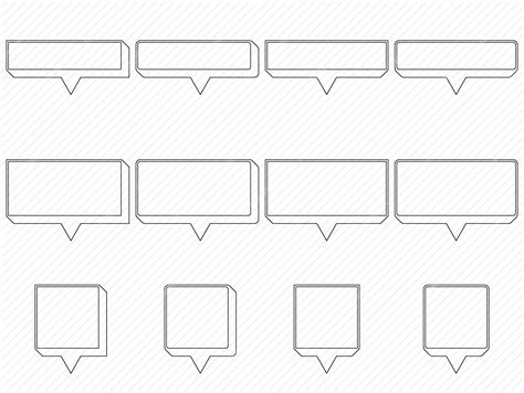 Premium Vector Line Speech Box Speech Box Set Frame For Message Box For Message