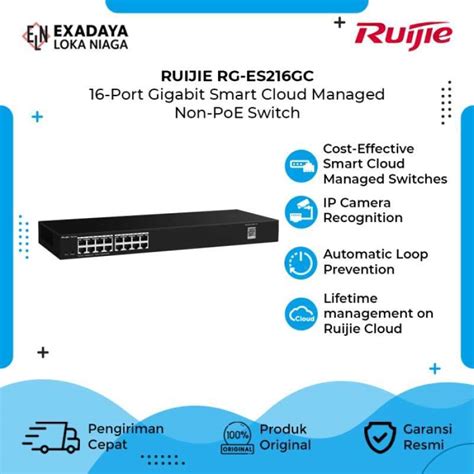 Promo Ruijie Rg Es216gc 16 Port Gigabit Cloud Managed Switch Rackmount Diskon 23 Di Seller