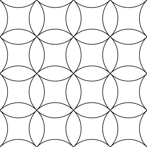 Premium Vector Seamless Interlocking Circular Pattern