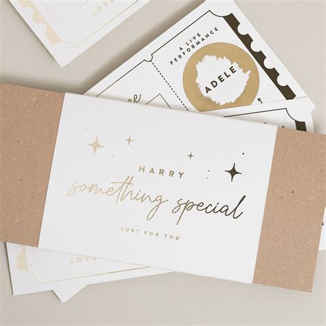 Personalised Gold Foil Scratch Gift Voucher Gig Ticket Gold Etsy UK
