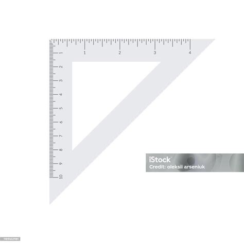 미터법 및 영국식 단위 눈금자 눈금이 있는 용지 등변 삼각형입니다 0명에 대한 스톡 벡터 아트 및 기타 이미지 0명 10