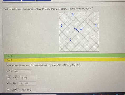 Solved The Figure Below Shows Four Named Points A B C ﻿and