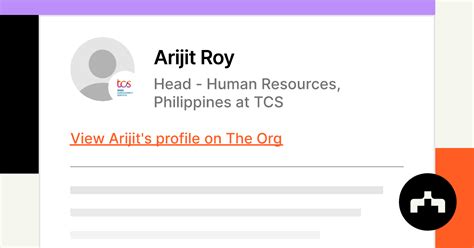 Arijit Roy Head Human Resources Philippines At Tcs The Org