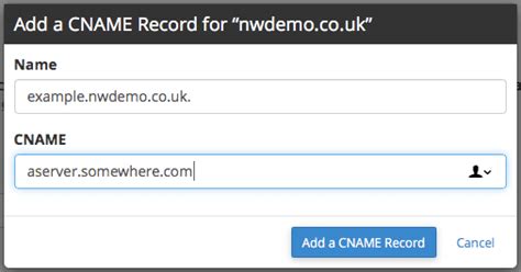 add a cname record netweaver help
