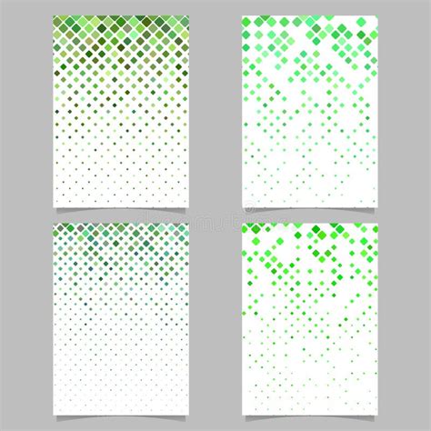 Geometrical Pattern Brochure Design Mosaic Page Background Set Stock Vector Illustration Of